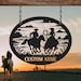 Personalized Cowboy Cowgirl Metal Sign, Couple's Ranch Sign, Western ...