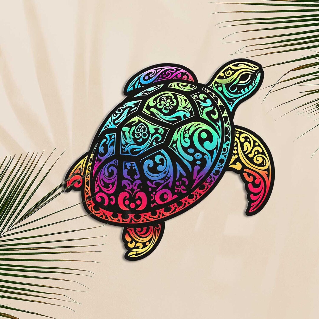 Multi-color Turtle Sign, Sea Turtle Sign, Turtle Decor, Turtle Wall Art ...