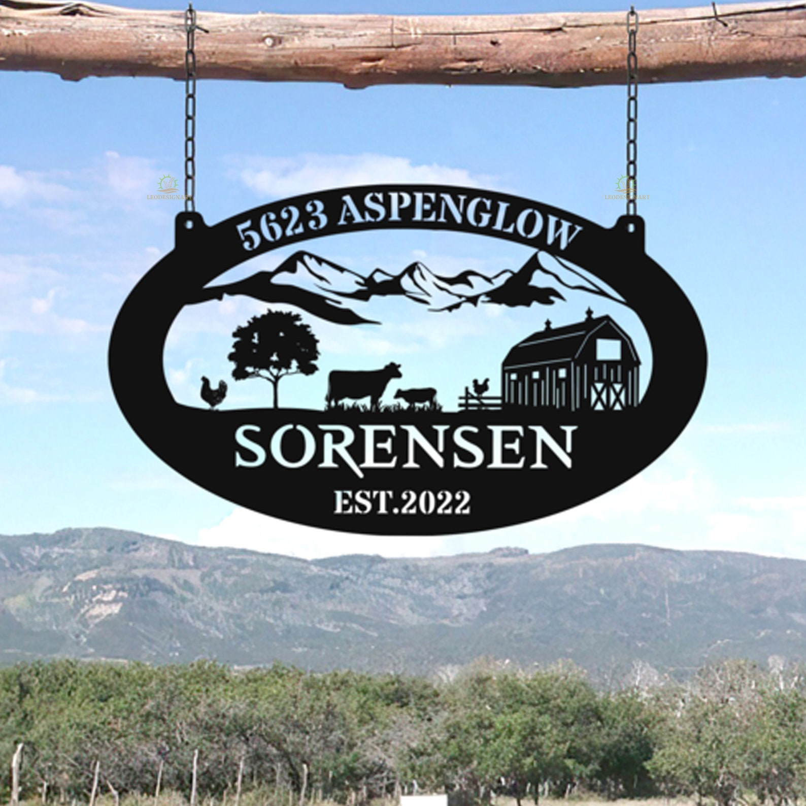 Custom Your Own Metal Farm Sign, Personalized Farmhouse Metal Sign ...