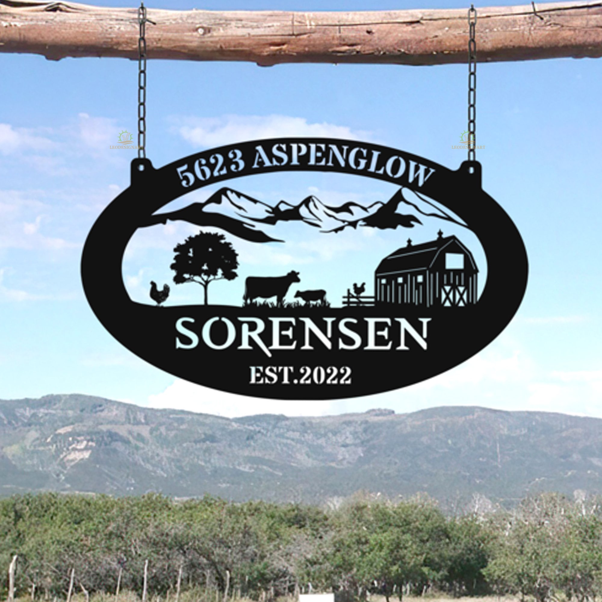 Custom Your Own Metal Farm Sign, Personalized Farmhouse Metal Sign ...