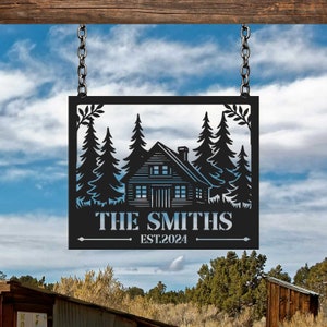 Personalized Cabin Sign, Lodge Decor, Carved Sign, Custom Family Name ...