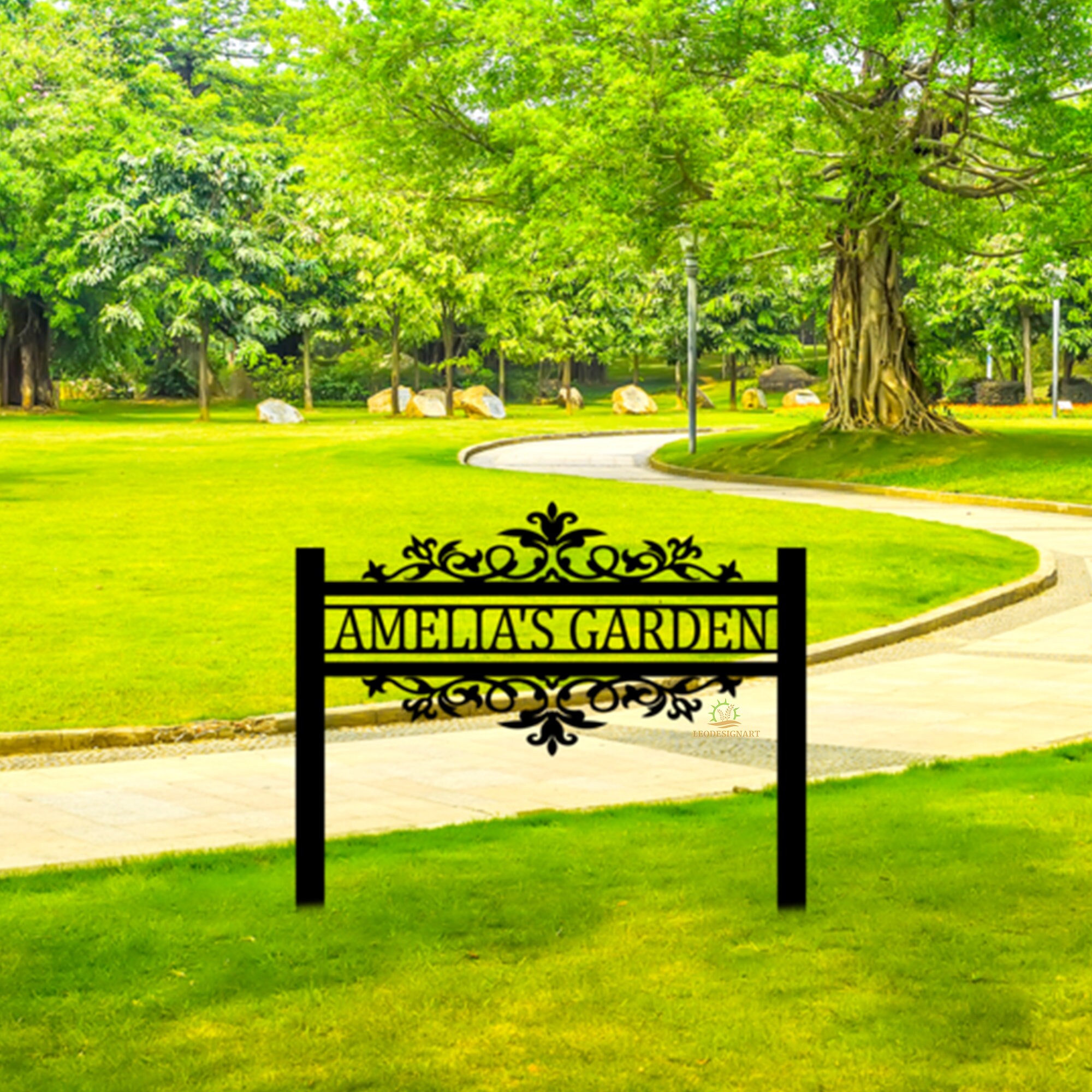 Custom Garden Sign With Stake, Personalized Garden Stake, Metal Garden ...