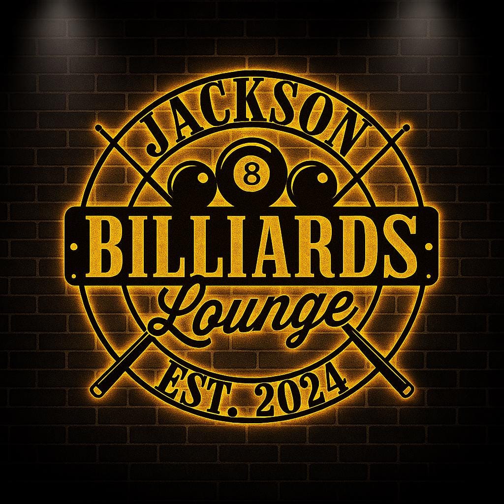 Pool Room Sign, Pool Table Sign, Billiard Room Sign, Custom Pool Table ...