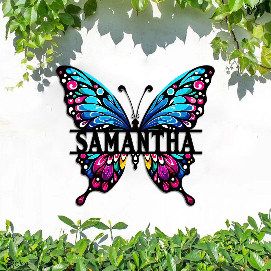 Custom Colorful Butterfly Metal Wall Art, Butterfly Decor, Butterfly ...