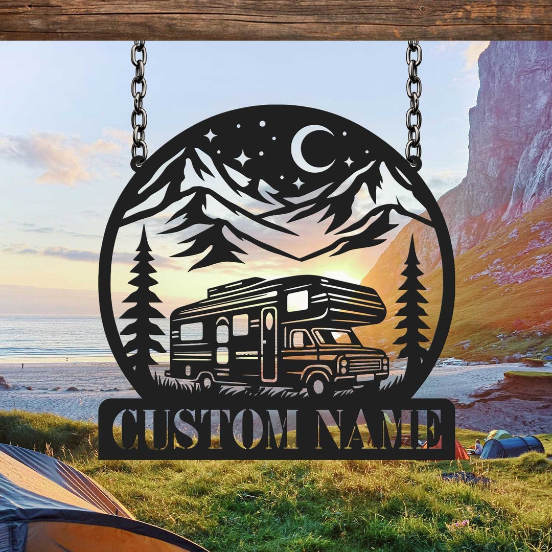 Custom Camping Car Metal Sign, Fifth Wheel Sign, Camper Decor ...