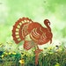 Rust Wild Turkey Metal Sign, Turkey Stake, Garden Decor, Turkey Yard ...