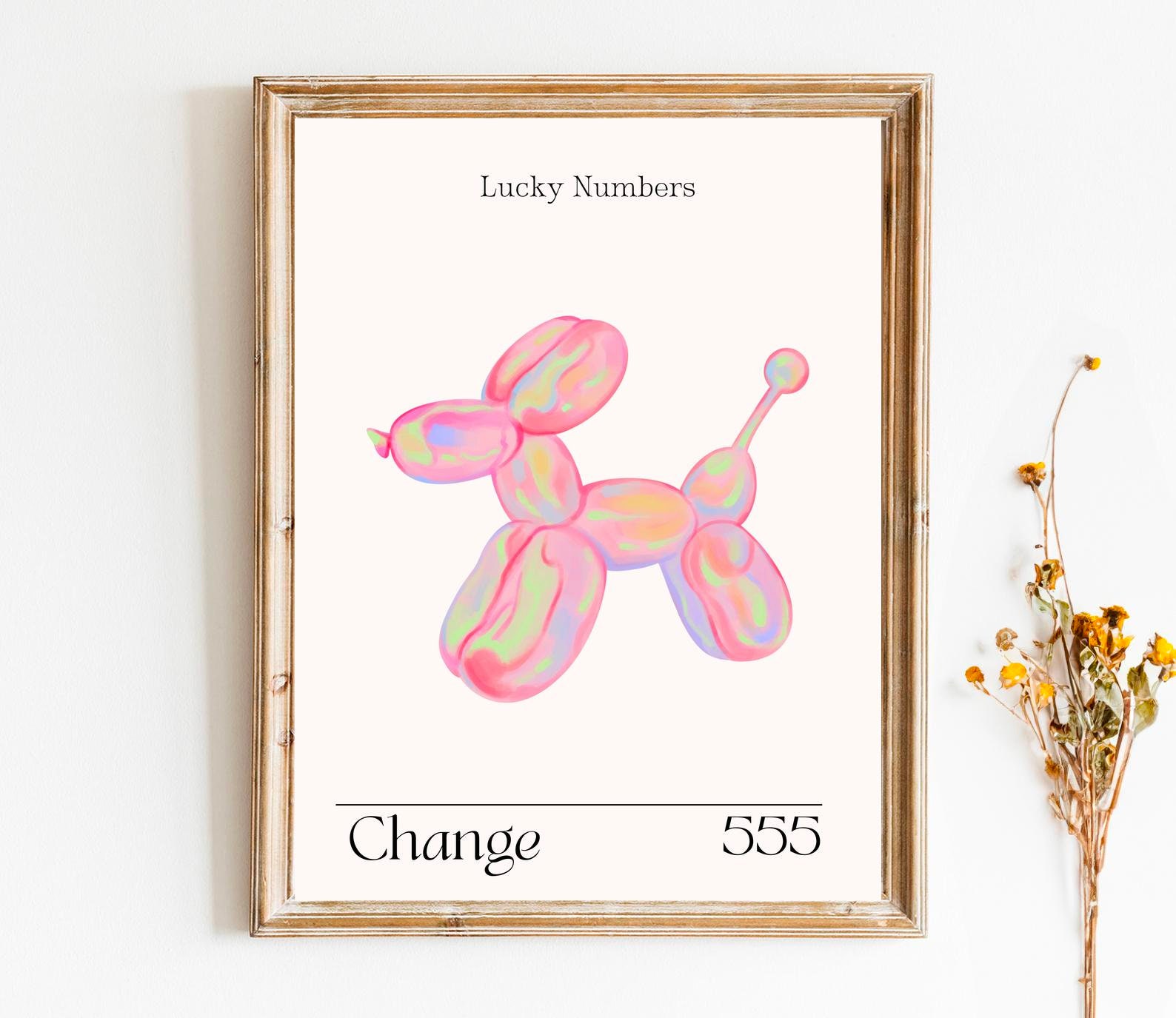 Ballon Dog Retro Change Angel Numbers 555 Digital Download - Etsy