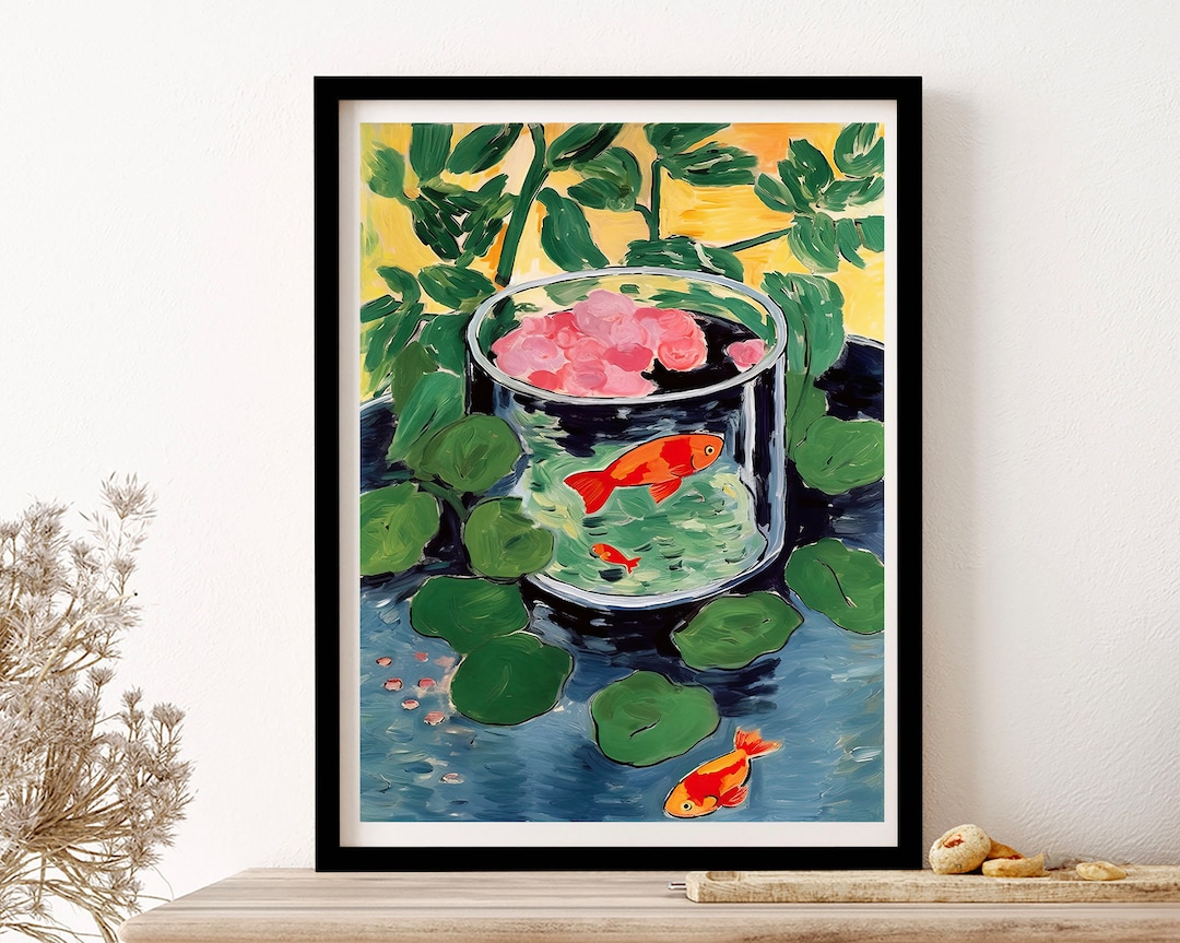 Henri Matisse Goldfish in A Bowl With Plants Painting Wall Art Print ...