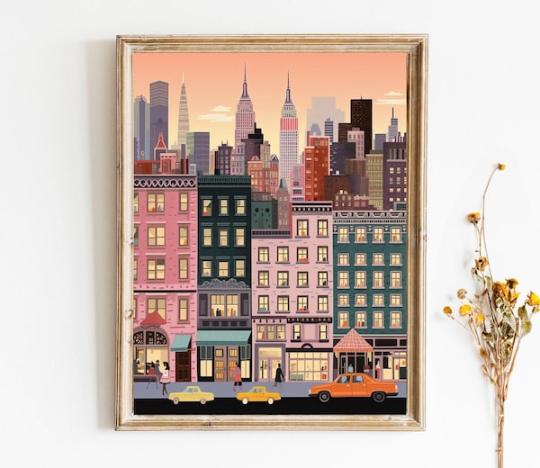 New York Subway Art Print, Iconic NYC Wall Art, Subway Train ...