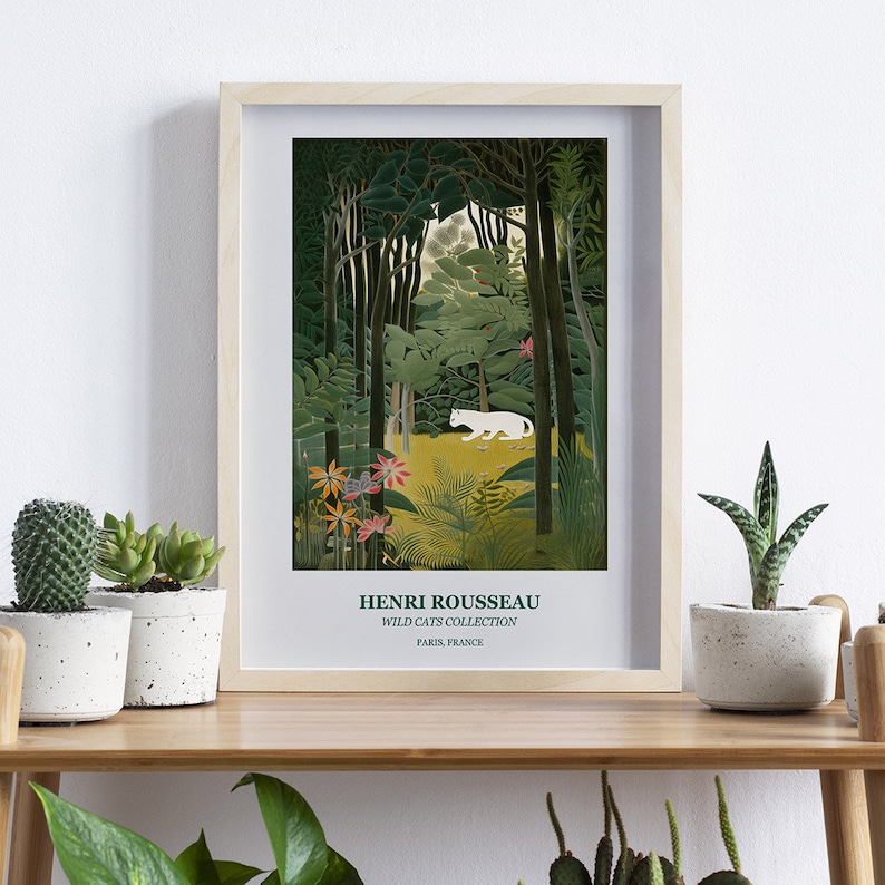 Henri Rousseau Poster Cat Collection Poster Digital - Etsy