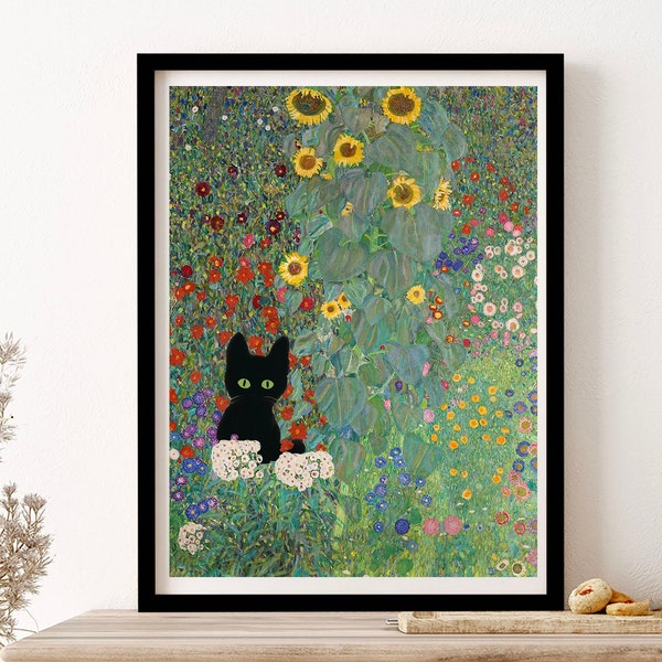 Gustav Klimt Black Cats - Etsy