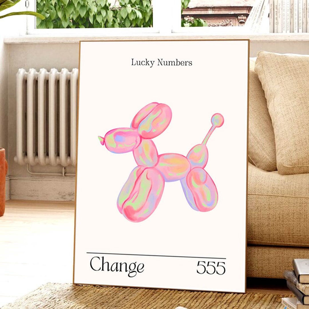 Ballon Dog Retro Change Angel Numbers 555 Digital Download - Etsy