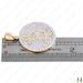 10K Yellow Gold Diamond Bitcoin Pendant Iced Out Round Crypto Charm ...