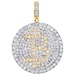 10K Yellow Gold Diamond Bitcoin Pendant Iced Out Round Crypto Charm ...