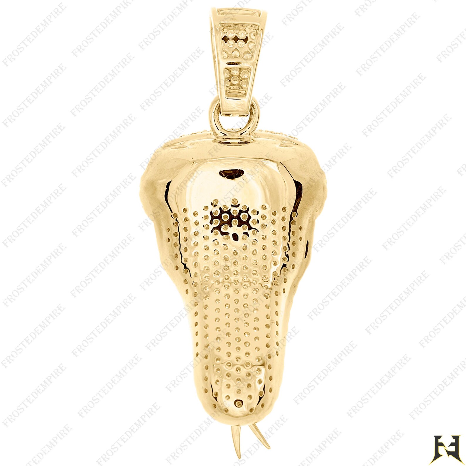 Iced Out Snake Pendant, Silver 10K 14K Gold Animal Pendant, Custom VVS1 ...