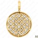 10K Yellow Gold Diamond Bitcoin Pendant Iced Out Round Crypto Charm ...