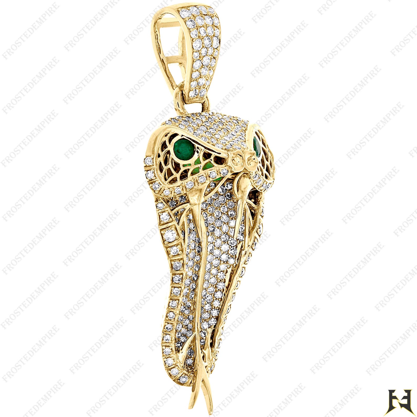 Iced Out Snake Pendant, Silver 10K 14K Gold Animal Pendant, Custom VVS1 ...