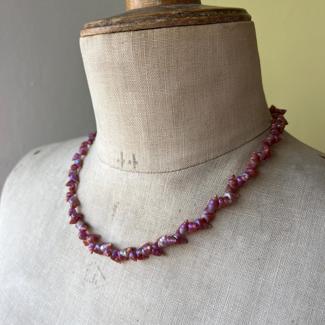 Rare Pink Antique Maireener Shell Necklace |antique Pink Aboriginal ...