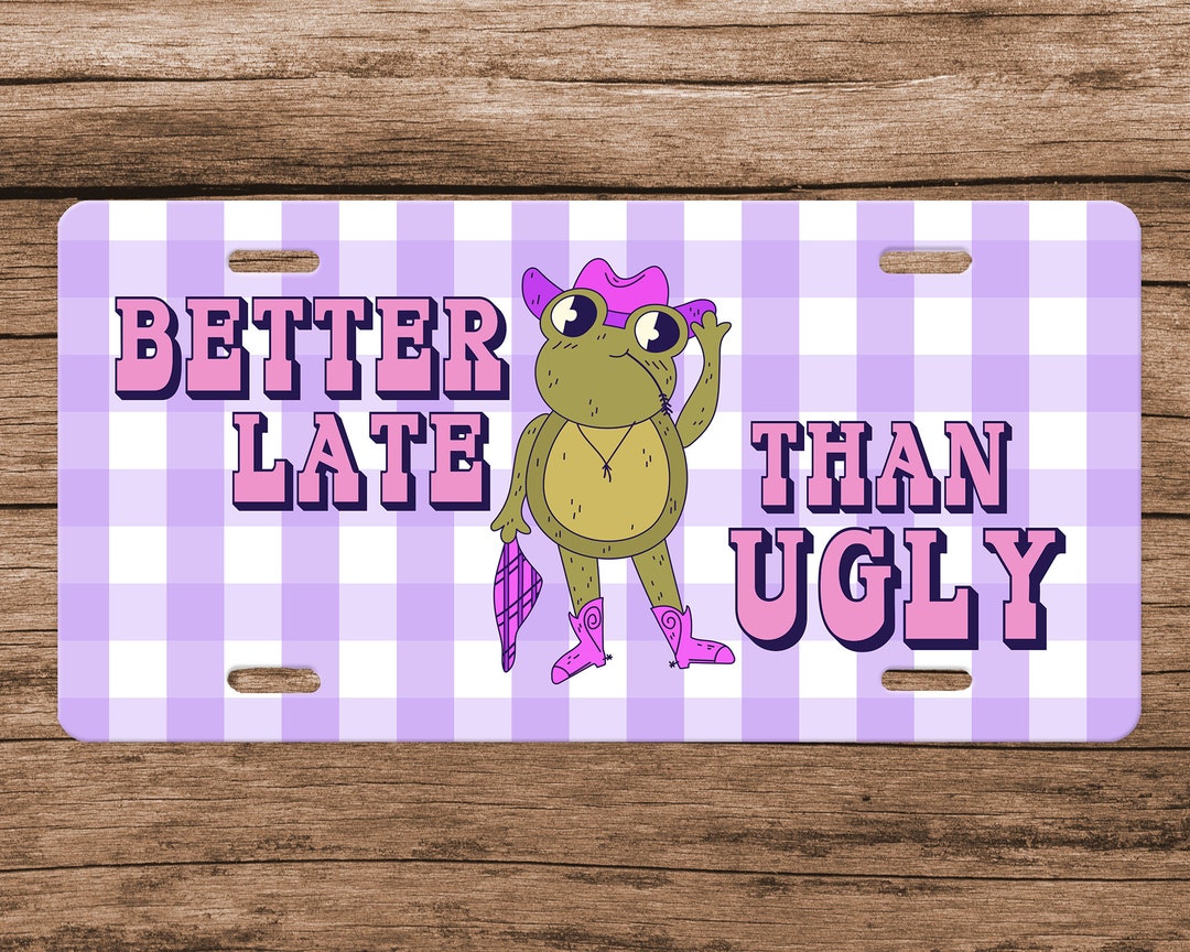 Front License Plate - Country Cowgirl Cowboy Frog Truck Tag - Cute ...