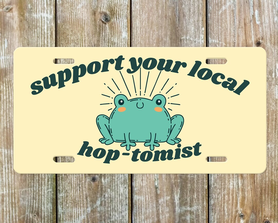Cute Frog Front License Plate - Kawaii Truck Tag - Frog Aesthetic Car ...