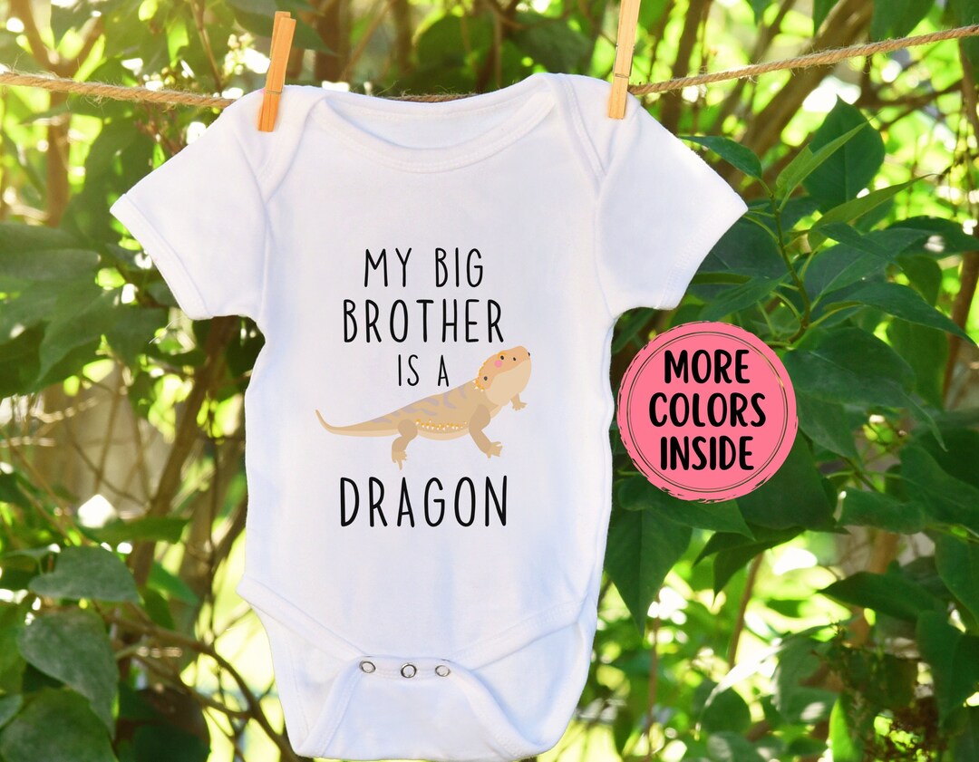 My Brother Sister is a Dragon | Bearded Dragon Baby Shower Gift ...
