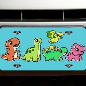 Walk the Dinosaur Front License Plate - Cute Dino Car - T-rex ...