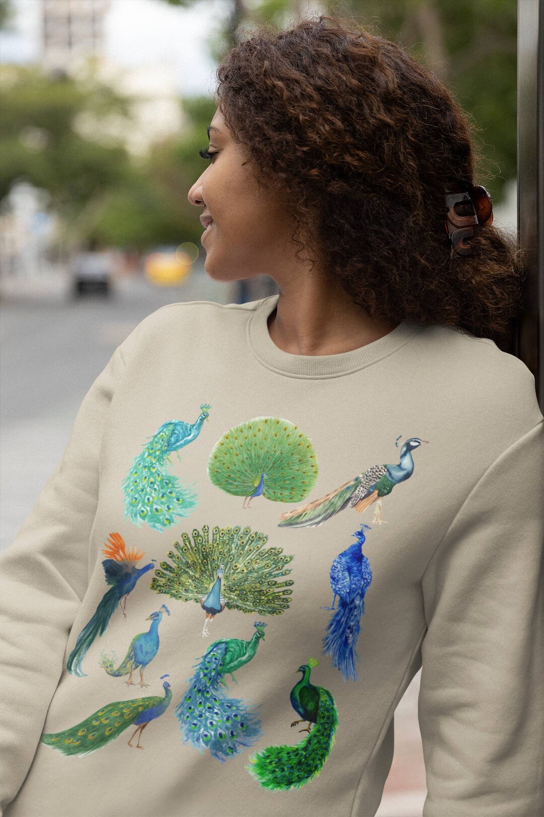 Cottagecore Peacock Crewneck Sweatshirt Fairycore Aesthetic Clothing ...