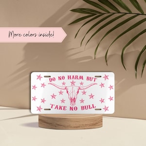 No Bull Front License Plate - Western Bull Horns Stars Car Truck Vanity ...