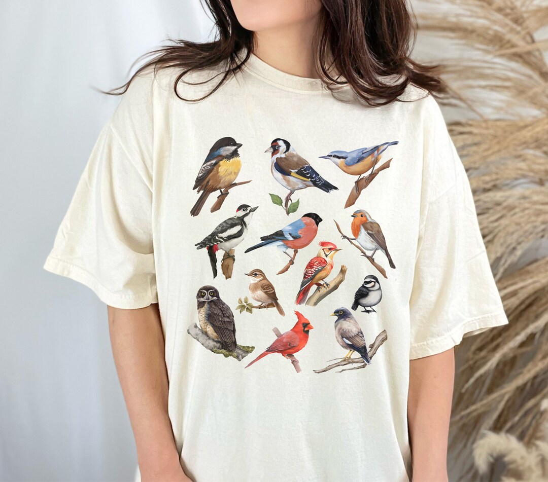 Cool Bird Shirt Easily Distracted by Birds Comfort Colors Vibrant Avian ...