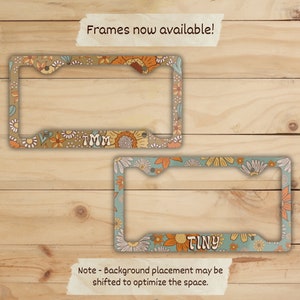 Front License Plates Hippie Flowers, Personalized Name Car Tag, 60s 70s ...
