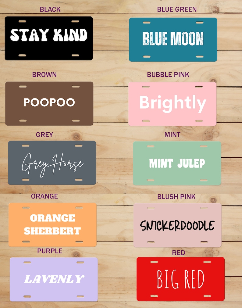 Custom Word Front License Plate Your Personalized Word on a - Etsy