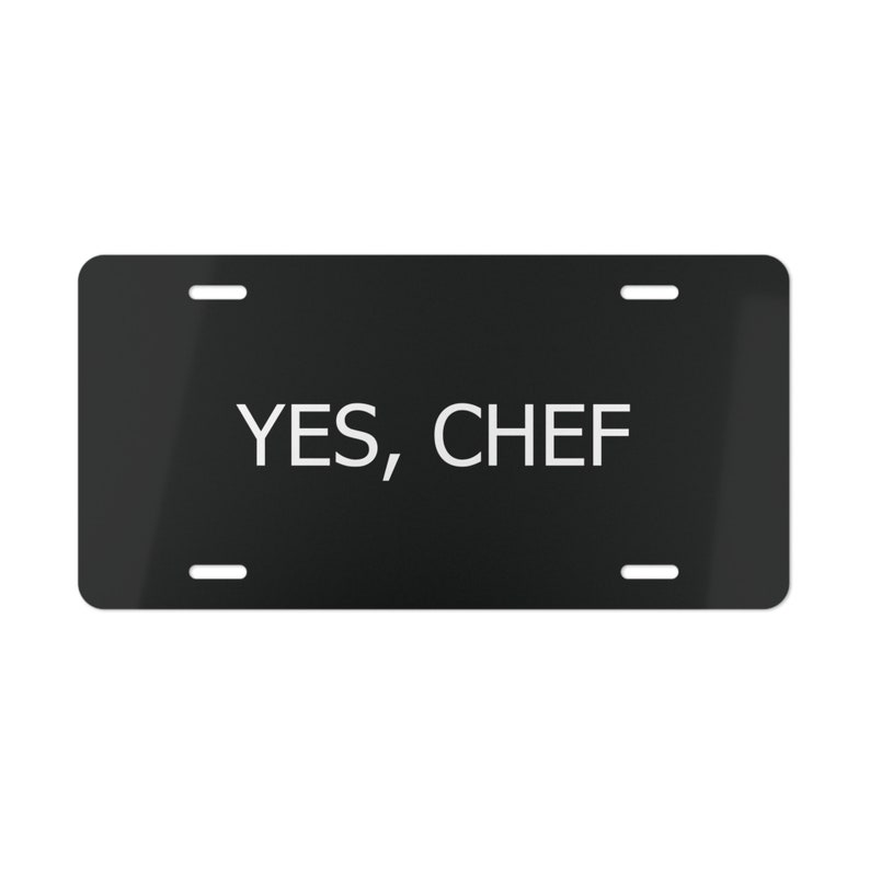 Front License Plate, Yes Chef, Funny Culinary Cooking School Gifts ...