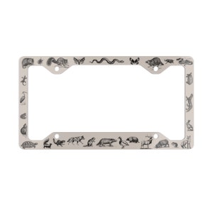 Cute Critters License Plate Frame, Be Kind to All Kinds, Animals Car ...