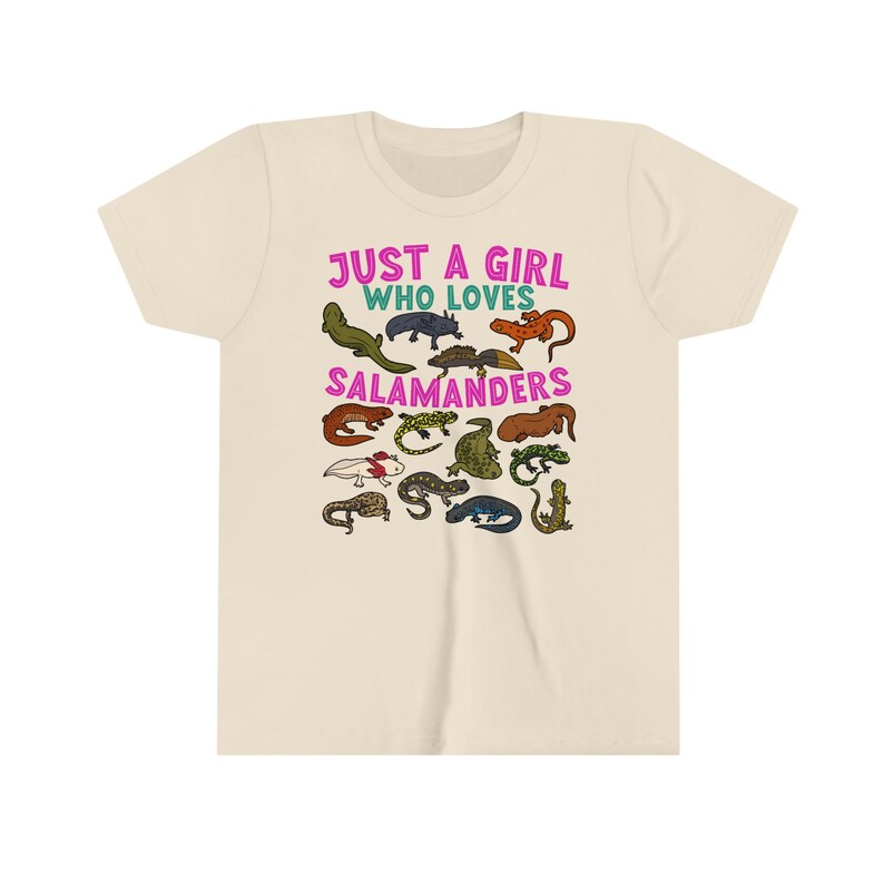 Just A Girl Who Loves Salamanders Shirts - Toddler and Youth Sizing ...