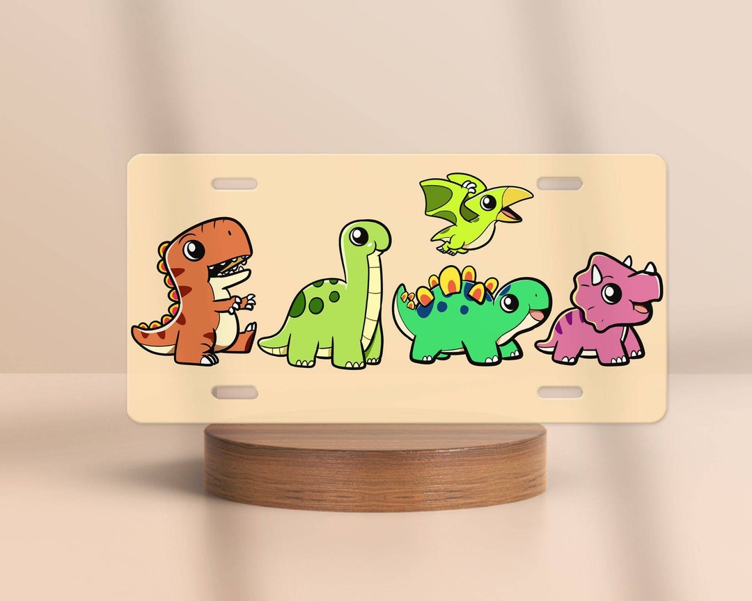 Walk the Dinosaur Front License Plate - Cute Dino Car - T-rex ...