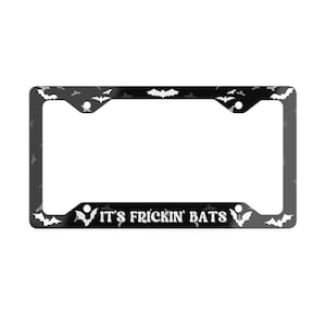 Goth License Metal License Plate Frame - Halloween Car Tag Frame - It's ...