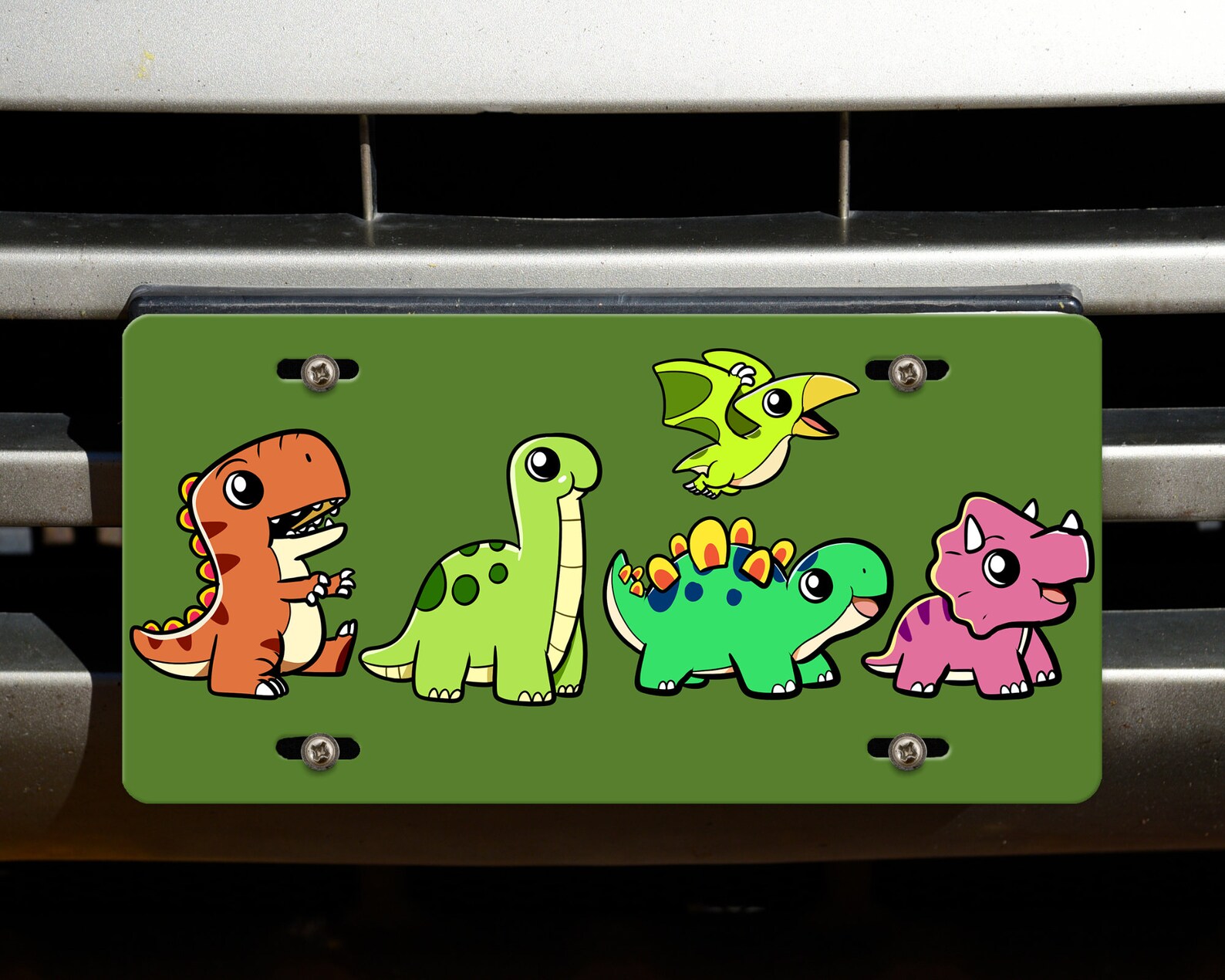 Walk the Dinosaur Front License Plate - Cute Dino Car - T-rex ...