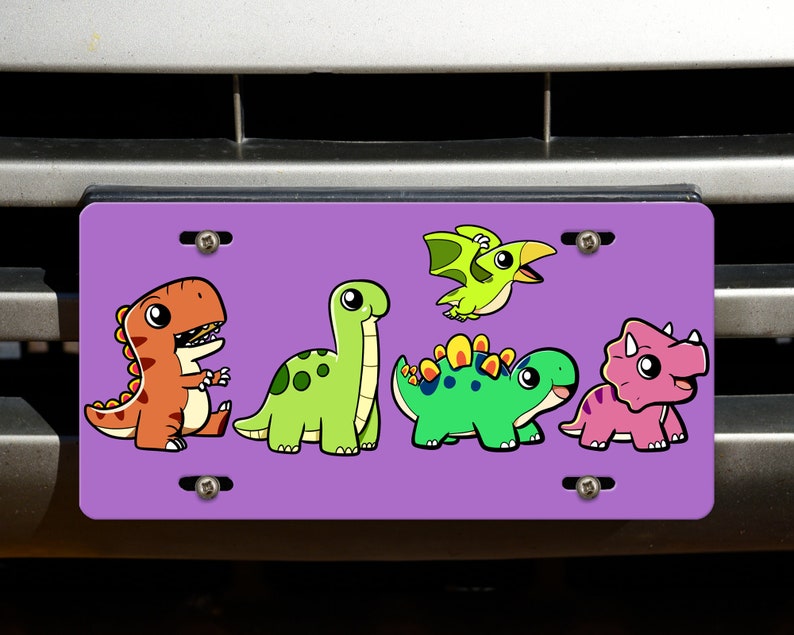 Walk the Dinosaur Front License Plate Cute Dino Car T-rex - Etsy