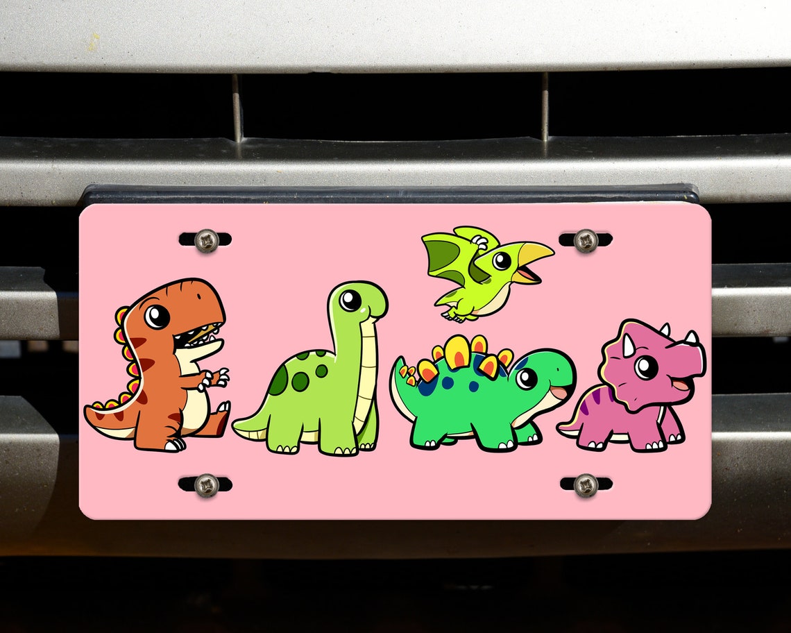 Walk the Dinosaur Front License Plate Cute Dino Car T-rex - Etsy