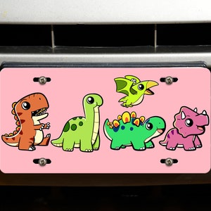 Walk the Dinosaur Front License Plate - Cute Dino Car - T-rex ...