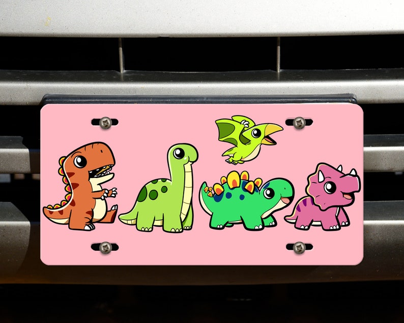 Walk the Dinosaur Front License Plate Cute Dino Car T-rex - Etsy