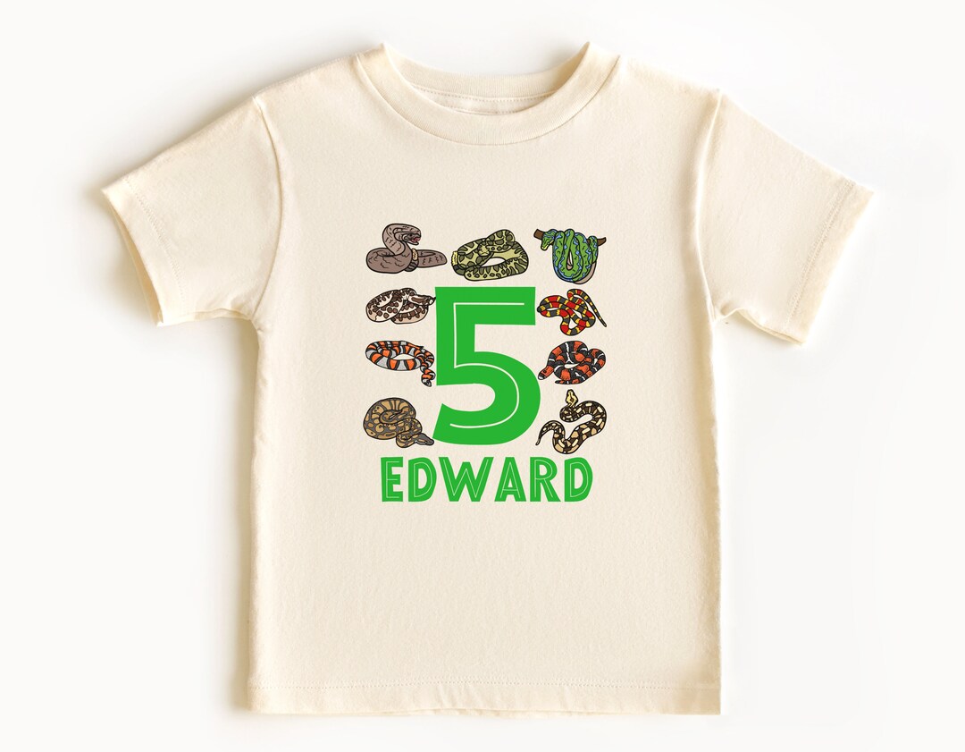 Snake Birthday Shirt Kids Youth and Toddler Sizing - Snake Lover ...