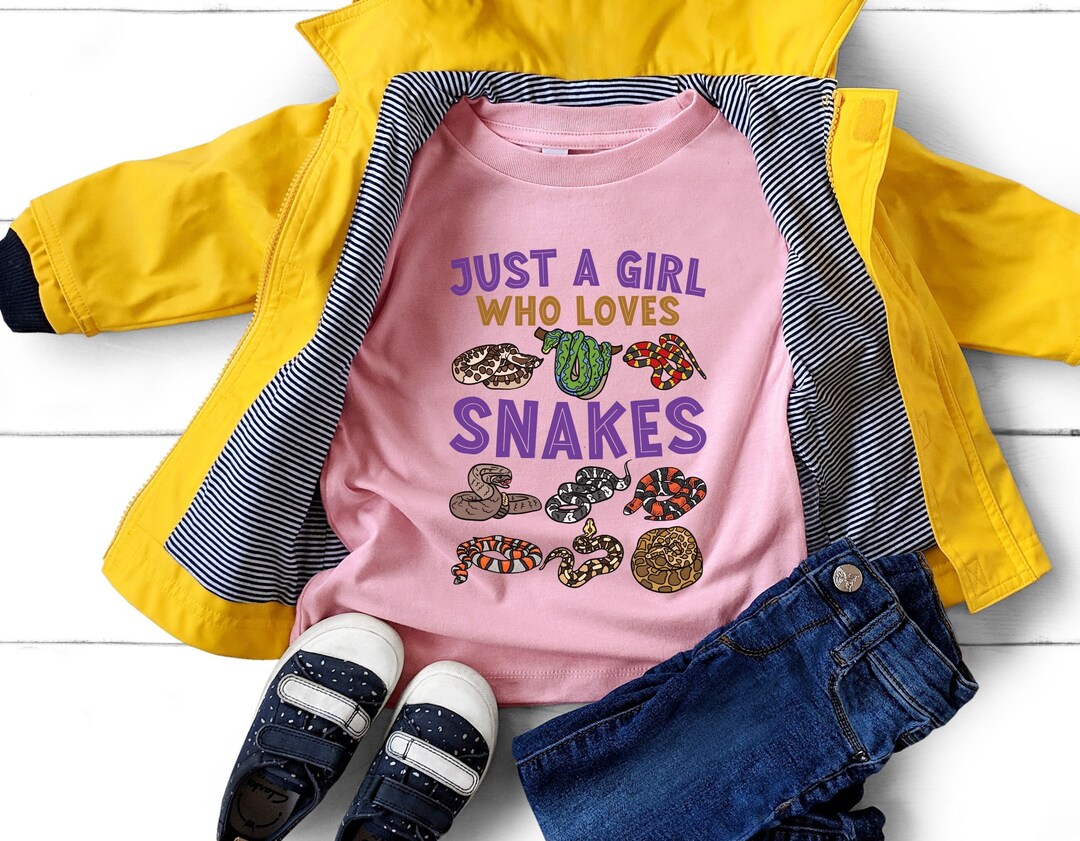 Just A Girl Who Loves Snakes Shirts - Toddler and Youth Sizing! Snake ...