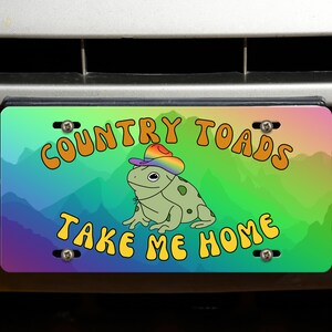 Cowboy Frog Front License Plate - Country Frog Truck Tag - Funky ...