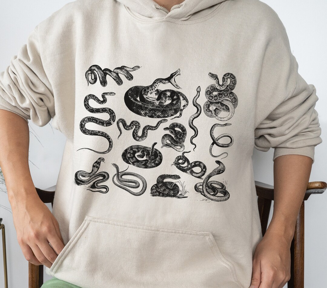 Hoodie Sweatshirt Vintage Sketch Drawings - Naturecore Aesthetic ...