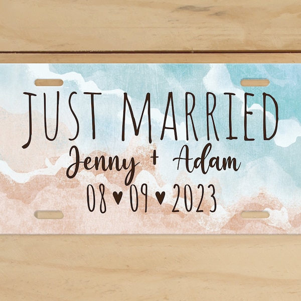 Just Married Car Plate - Etsy