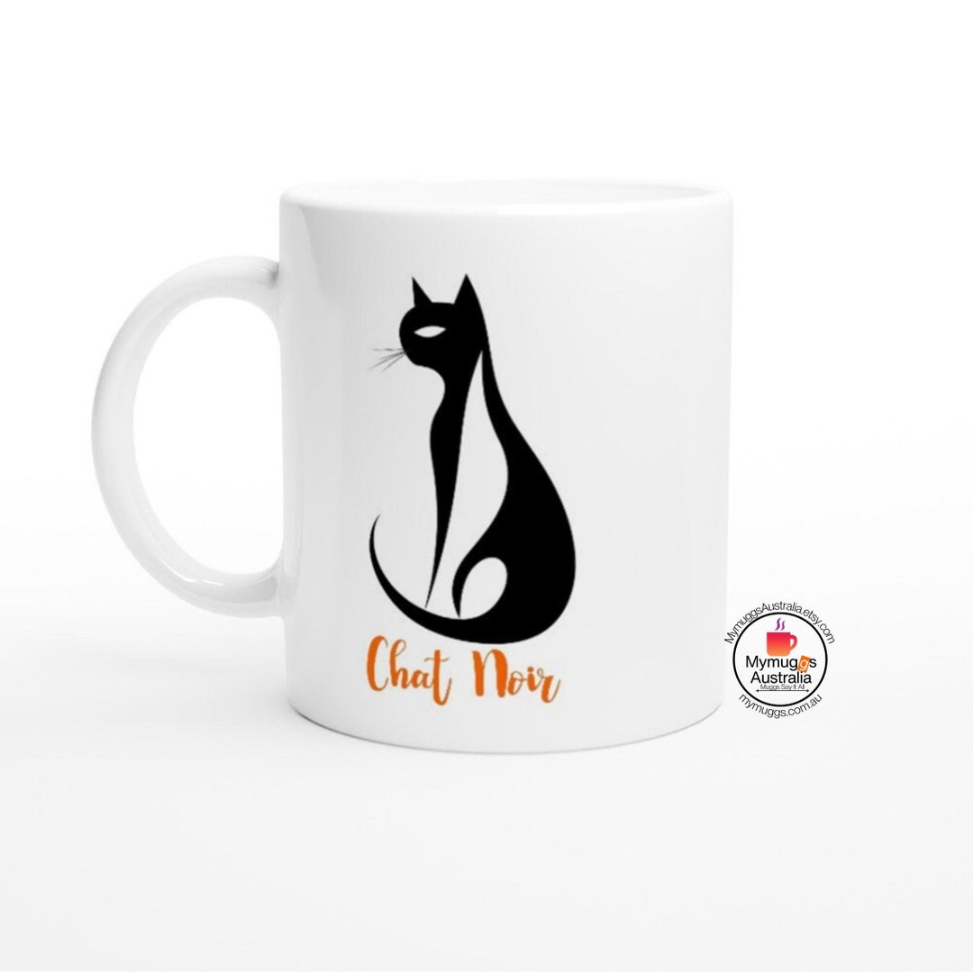 Chat Noir Mug, Black Cat Mug,mugs With Cats,cats on Mugs,cat Lovers ...