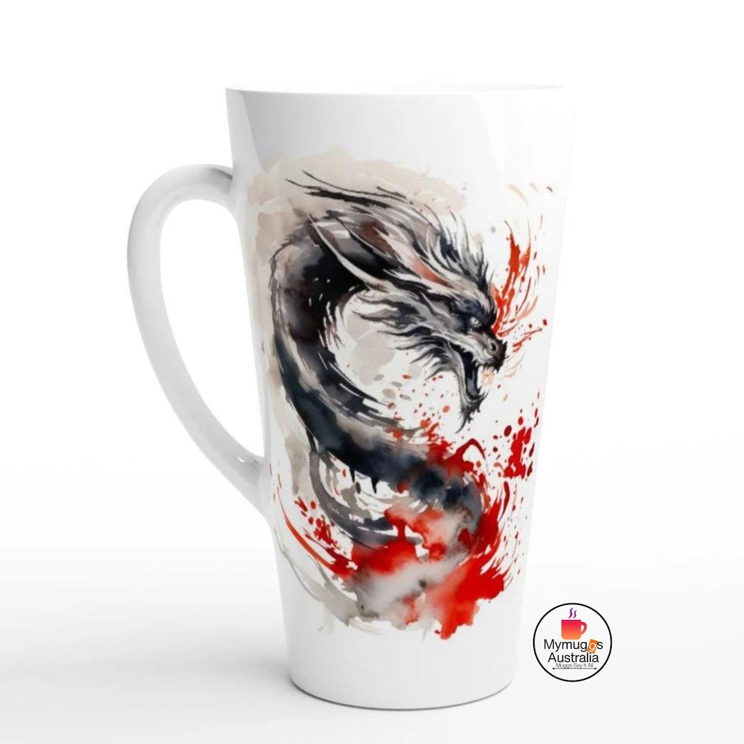 Dragon Mug, Latte Coffee Mug,dragon Lovers Gift,dragons on Mugs,unique ...