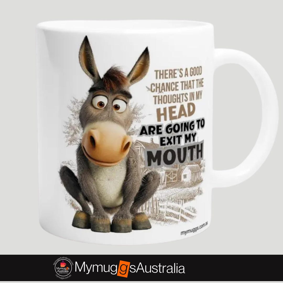 Funny Donkey Coffee Mug: Office Humor Gift - Etsy