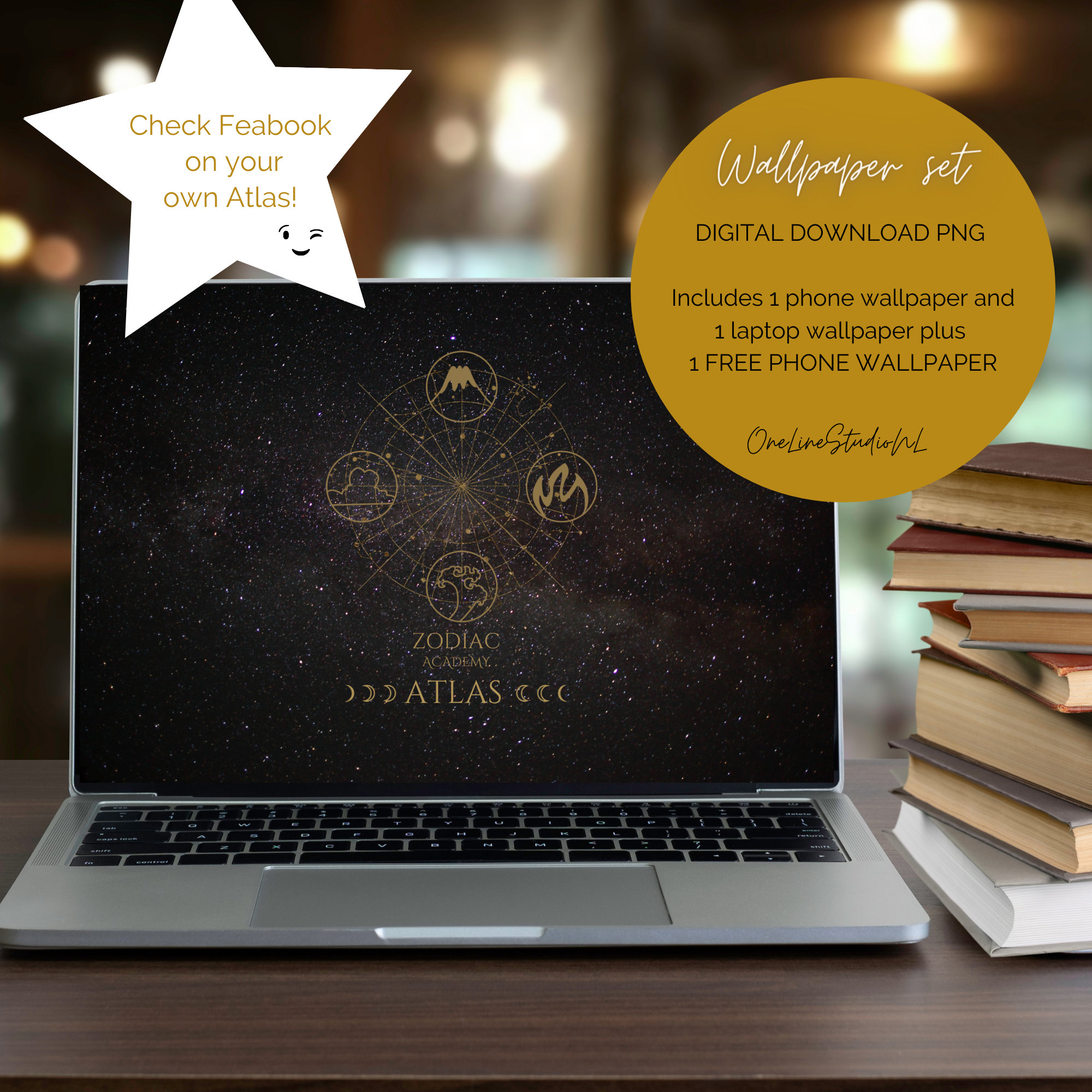 Zodiac Academy Inspired Wallpapers| Instant Download Star Sign ...